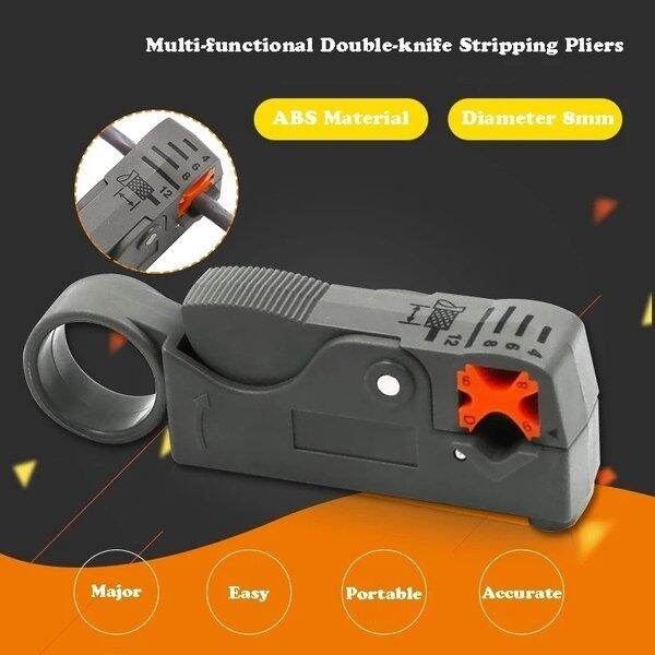 TUKUO Alat Pemotong Kabel Rotary Coaxial Cable Stripper Cutter Alat ...