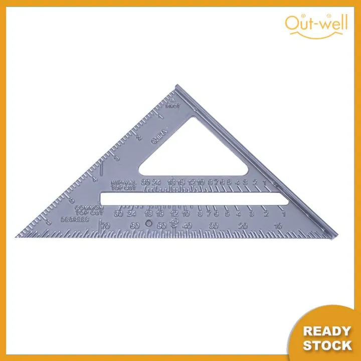 Metric Inch 90 Degree 45 Degree Square Triangle Ruler Measurement Tools ...