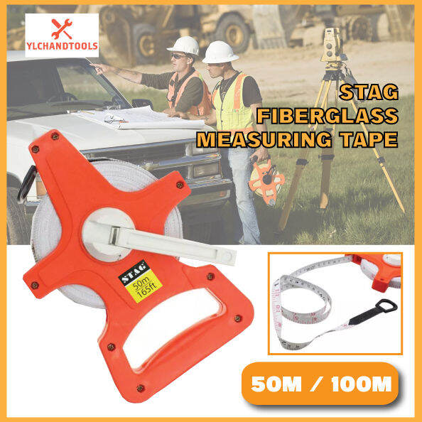 [READY STOCK]50M / 100M STAG Fiberglass Measuring Tape A-Type ...