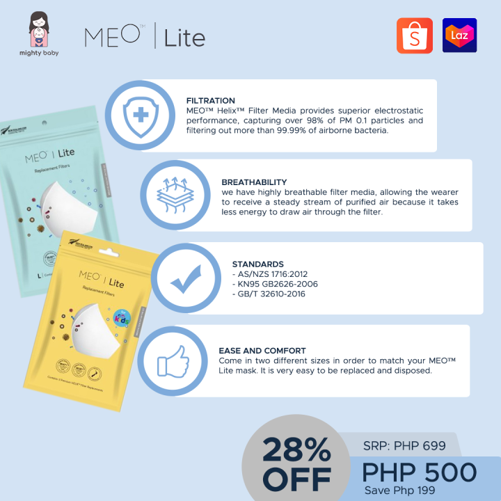 MEO Lite Helix Filter (Adults) - Medium | Lazada PH