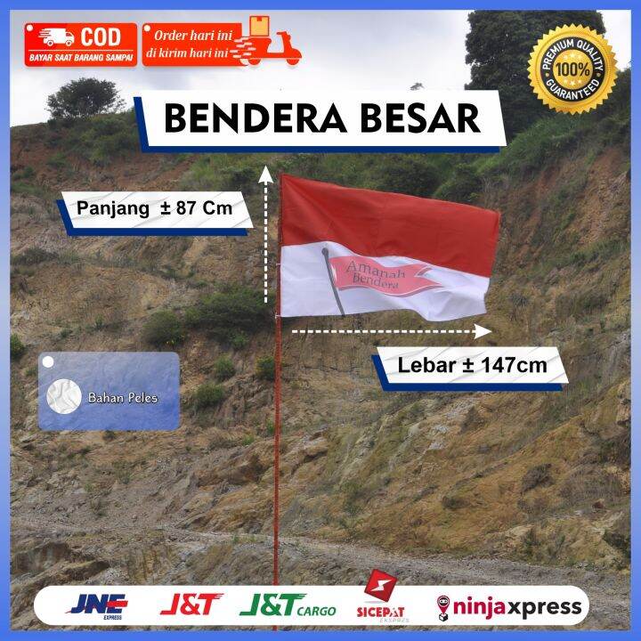 BENDERA MERAH PUTIH BESAR 140 x 87 (20PCS) | Lazada Indonesia