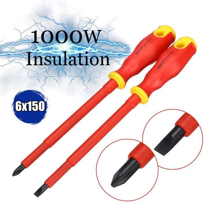 High Voltage Insulated Screwdriver 1000W Slotted Screwdriver Phillips ...
