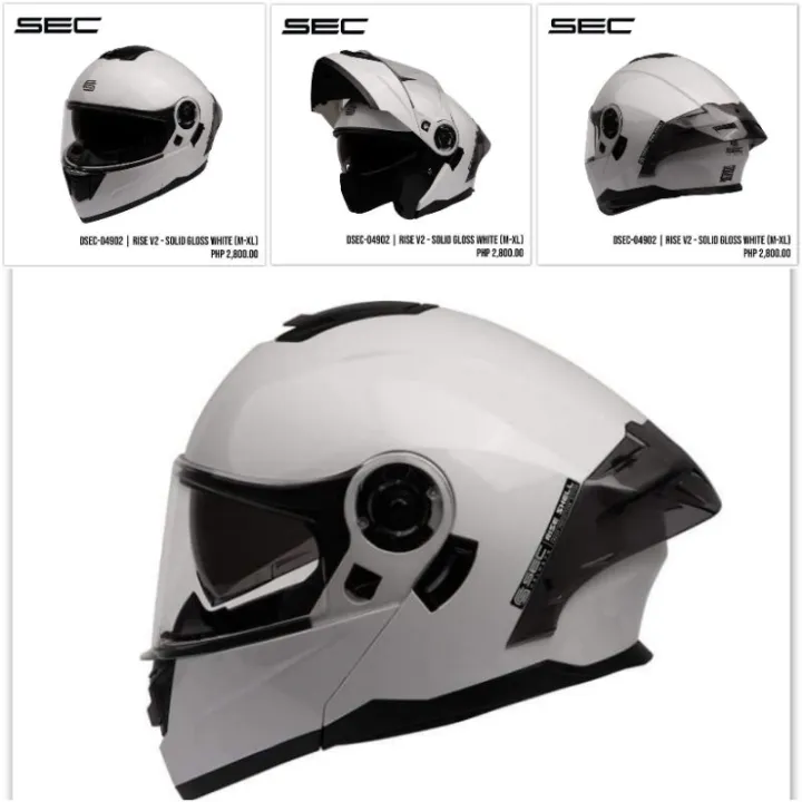 SEC Rise V2 Modular dual visor with free smoke lens | Lazada PH