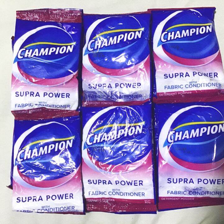 Champion Supra Power with Fab Con 6 pcs 40g | Lazada PH