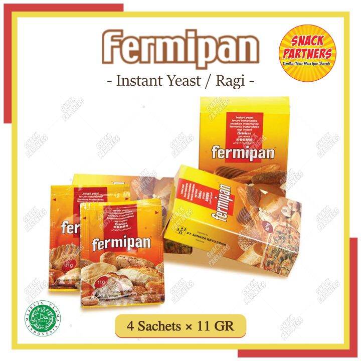 FERMIPAN Dry Instant Yeast / Ragi Sachet (4 pcs x 11 gr) - Ragi Kering ...