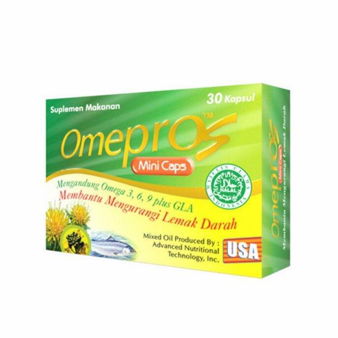 omepros mini caps 30 kapsul / Omega 3 / Kolestrol | Lazada Indonesia