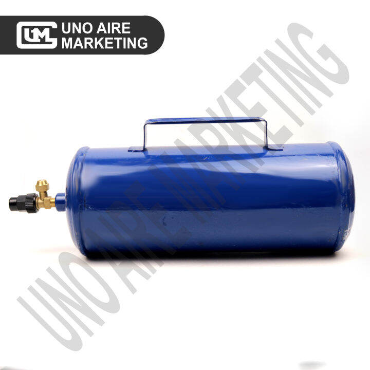 Empty Tank for Refrigerant 2.5kg or 5kg with Angled Valve Adaptor High ...