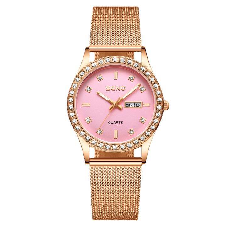 SENO automatic non-mechanical ladies watch waterproof luminous double ...