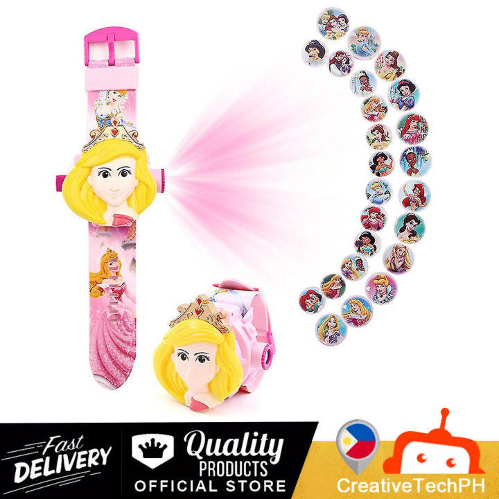 PRINCESS Flippable Projection Watch Kids Sports Watches Electronic Toy ...
