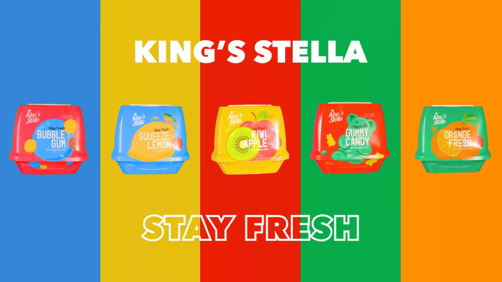 King's Stella Stay Fresh Air Freshener Gel เจลน้ำหอมปรับอากาศ เนื้อเจล ...
