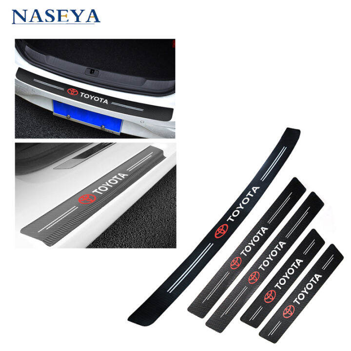 Carbon Fiber Car Door Sill Protector Sticker for Toyota Wish Sienta ...