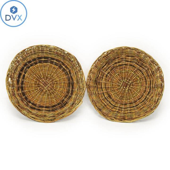plates COD DVX 3869 Rattan Plate Reusable Service Plates for Dinner ...