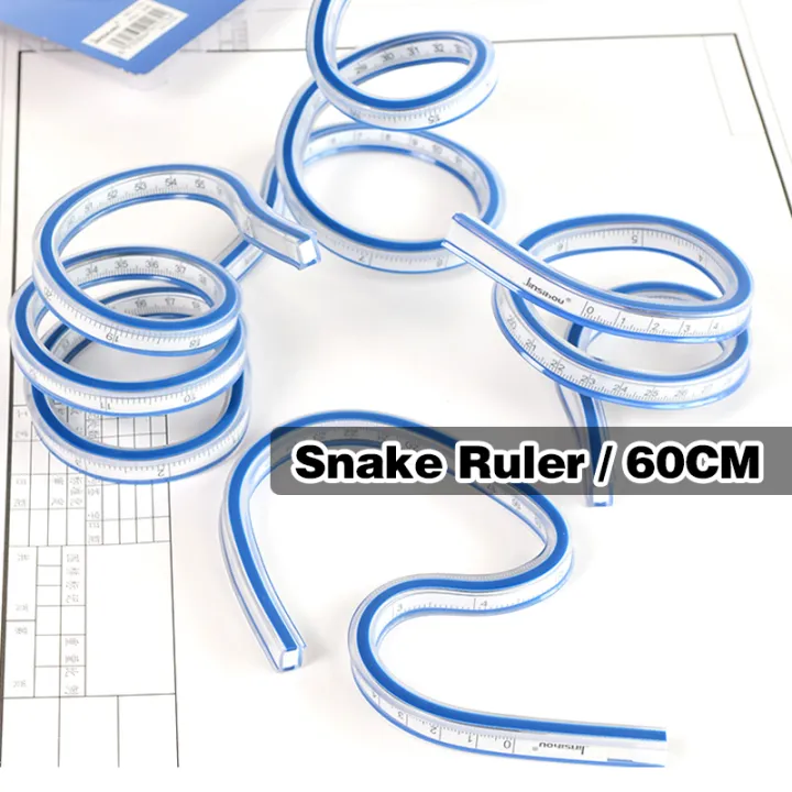 60cm Flexible Curve Ruler Serpentine Ruler Drafting Drawing Soft ...