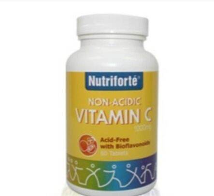 Nutriforte Non-Acidic Vitamin C 1000mg with Bioflavonoids (60 tablets ...