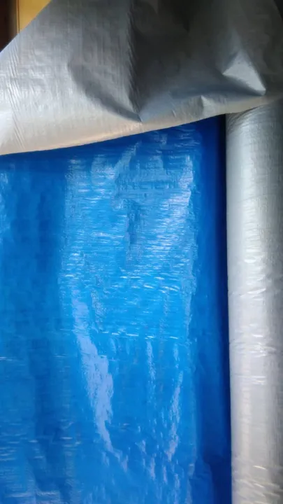 Laminated Waterproof Sakolin Silver Blue Tarapal Bubong Farm Cover Roof ...