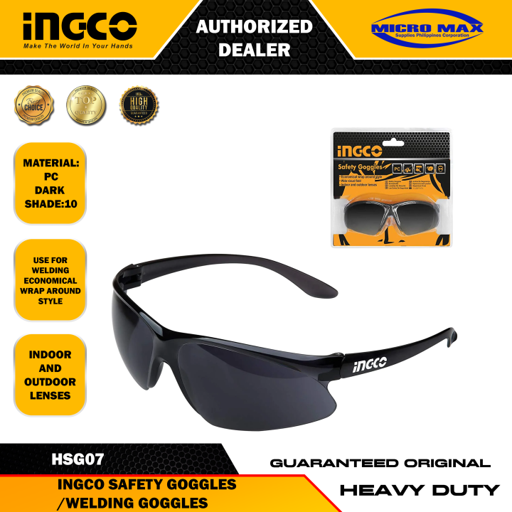 INGCO SAFETY GOGGLE DARK - HSG07 HAND TOOLS | Lazada PH
