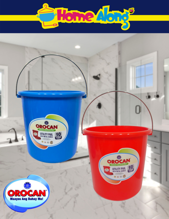 Orocan 10 Liters Utility Pail with Metal Handle - Random Color | Lazada PH