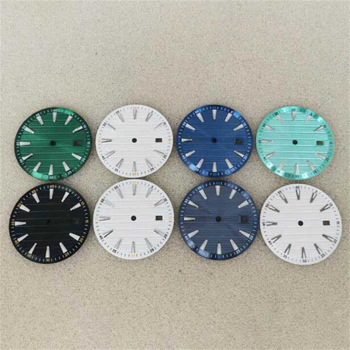Replacement 33.5MM Green Luminous Watch Dial for NH35/36/4R/7S Movement ...