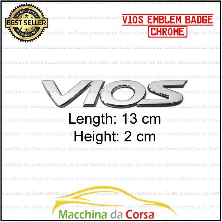 Toyota Vios 2003-2018 Rear Trunk Emblem chrome | Lazada PH