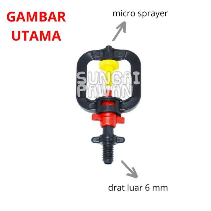 Micro jet sprayer ke drat luar 6 mm hanging sprinkler irigasi taman ...