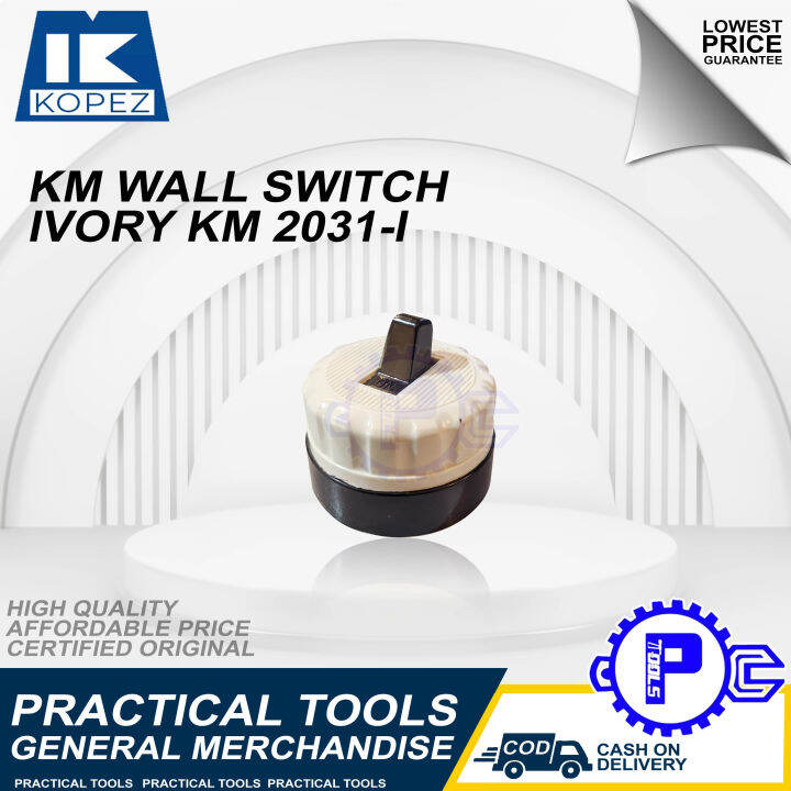KOPEZ KM Wall Switch Ivory | Lazada PH