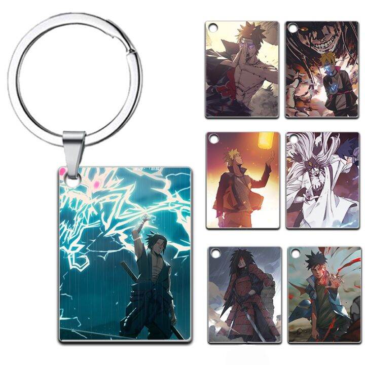 【high Quality】 Qzd Anime Naruto Keychain Acrylic Pendant Kakashi Hyuga Sasuke Naruto Character