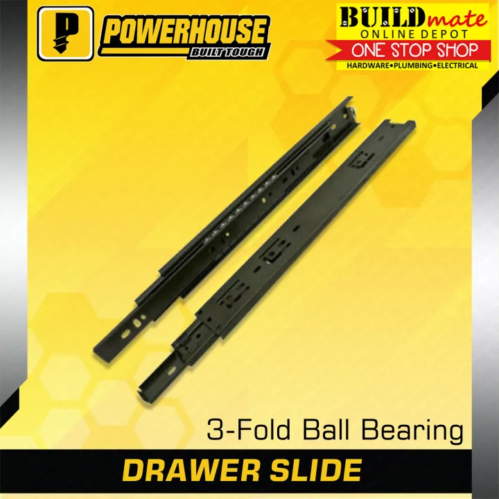 POWERHOUSE Drawer Slide 3-Fold Ball Bearing 22 | Lazada PH
