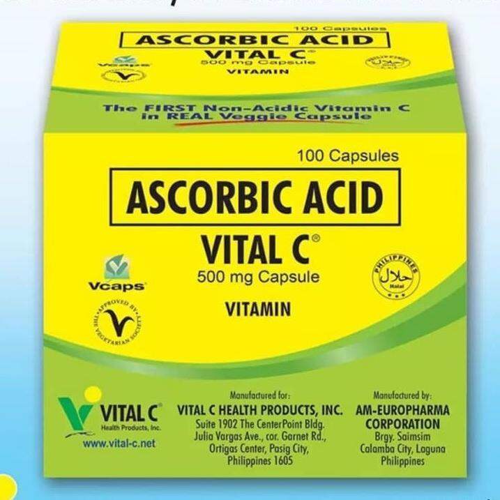 Vital C Ascorbic Acid 568.18mg x 100 capsule | Lazada PH