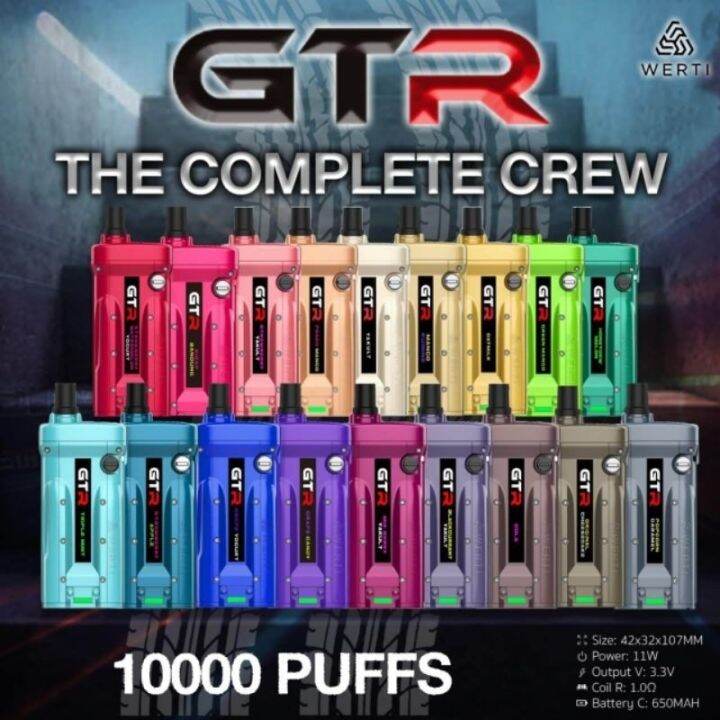 GTR 10K PUFFS 10000- RECHARGEABLE/DISPOSABLE 100 LEGIT ( WERTI ...