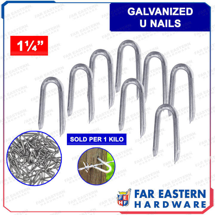 Galvanized Barbed Wire Staple U Nails 1¼" 1Kilo/Pack | Lazada PH