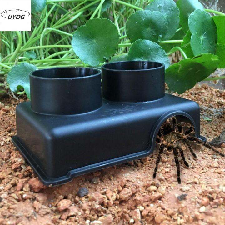UYDG Plastic Reptile Hide Box S/M/L Black Reptile Caves Reptile ...