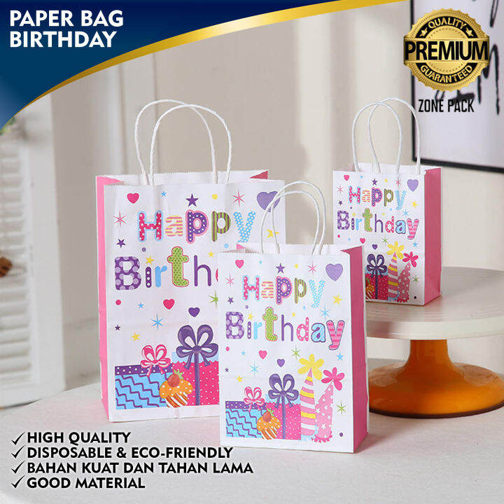 Paper Bag Birthday | Paper Bag Kertas Hadiah Souvenir Ulang Tahun | Tas ...