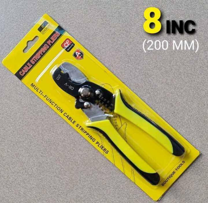 Tang Potong Kupas Kabel 8 inch Gunting Pemotong Kabel Wire Stripper ...