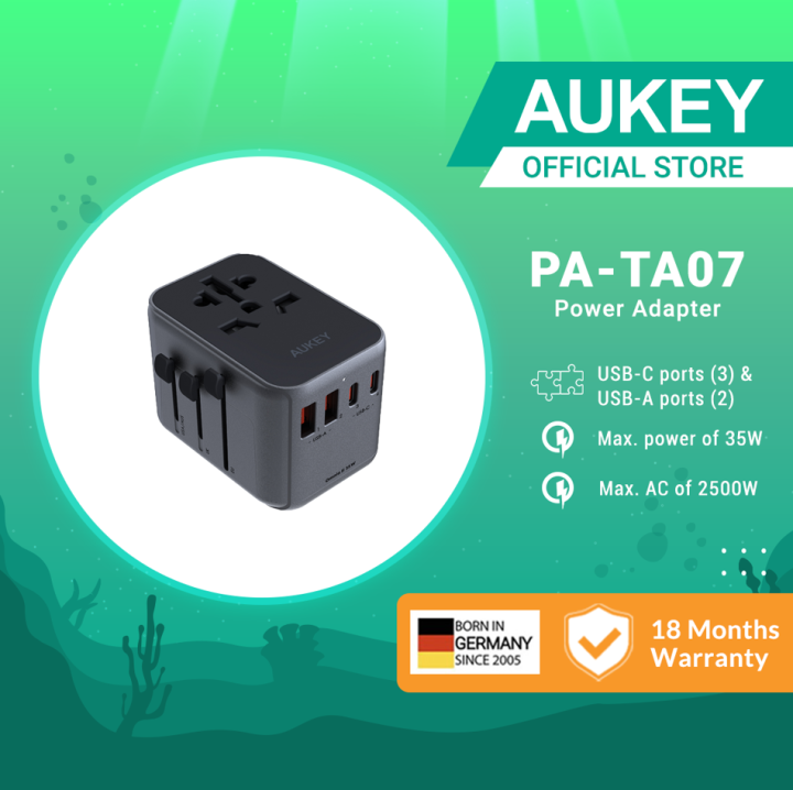AUKEY PA-TA07 PD 35W Travel Mate Universal Adapter | Lazada PH