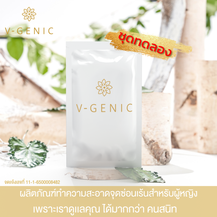 V-GENIC ( วี-จีนิค ) ชุด 1 ซอง ผลิตภัณฑ์ทำความสะอาดจุดซ่อนเร้น สำหรับผู้หญิง V-GENIC | Lazada.co.th