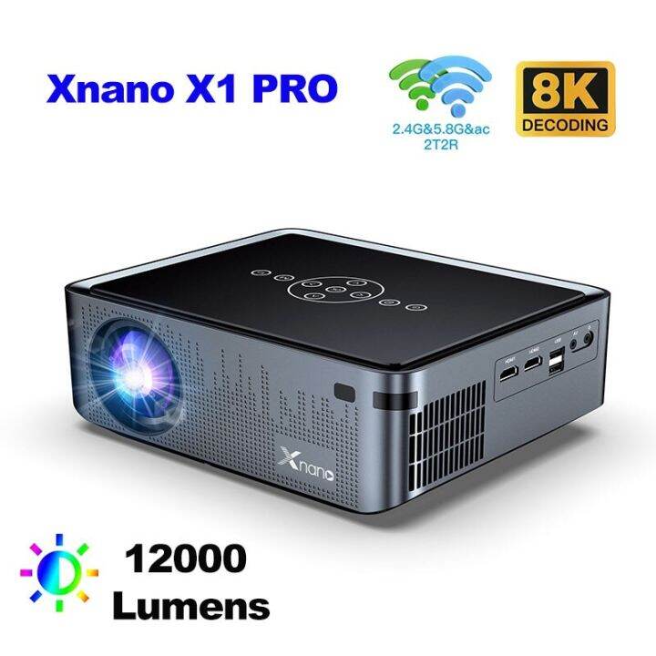 Xnano X1 PRO Portable Projector Android 9 BT5.0 Dual Wifi 8K Amlogic T972 HDR10+ LED BT5.0 Dual ...