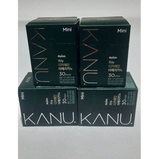 ☀Maxim KANU Mini Decaffeinated Americano Korean Coffee sticks Instant ...