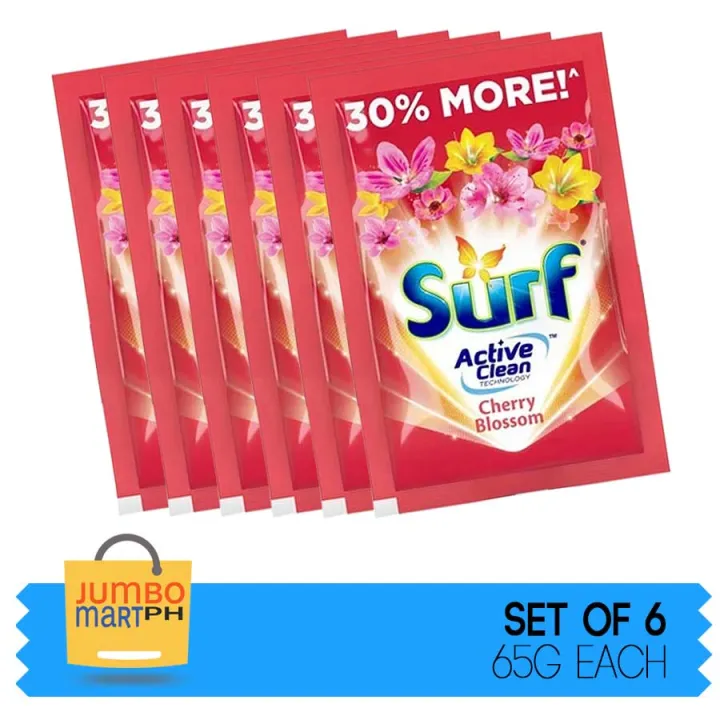 SURF POWDER DETERGENT CHERRY BLOSSOM SACHET / 65G / SET OF 6 | Lazada PH