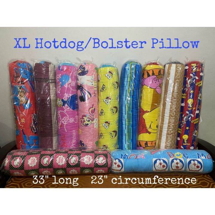 Hotdog/ Bolster Pillow and Bolster case (XL)33 and (SMALL)25” with overlapped zipper | Lazada PH