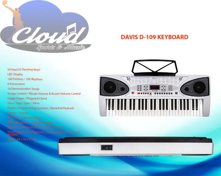 DAVIS D-109 KEYBOARD 54KEYS | Lazada PH