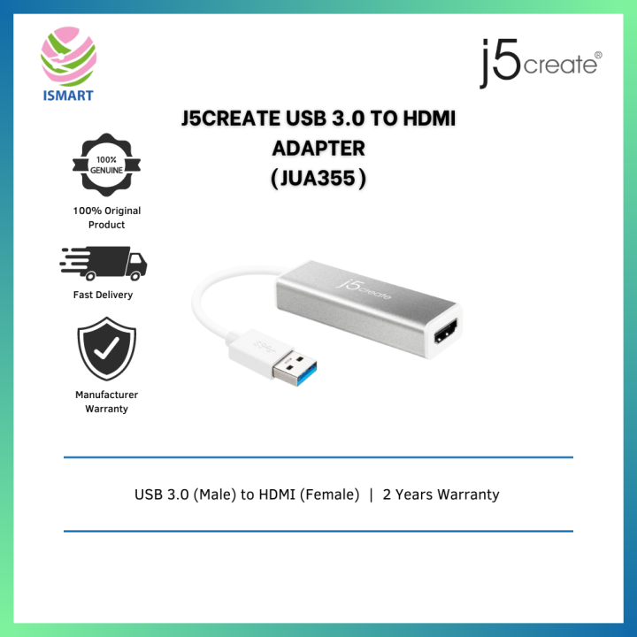J5Create Display Adapter JUA355 USB 3.0 to HDMI | Lazada