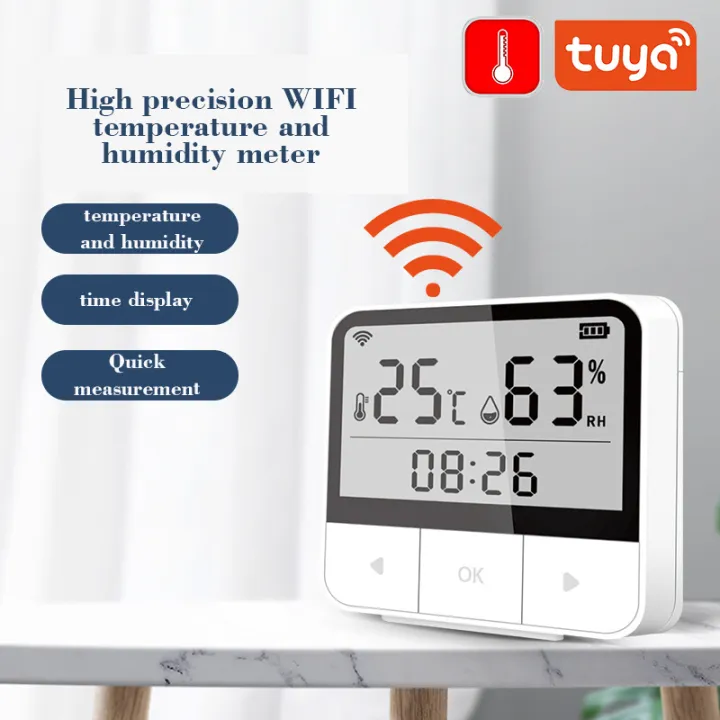 Tuya Smart WIFI เซ็นเซอร์อุณหภูมิและความชื้นในร่มบ้านแอพมือถือความ ...