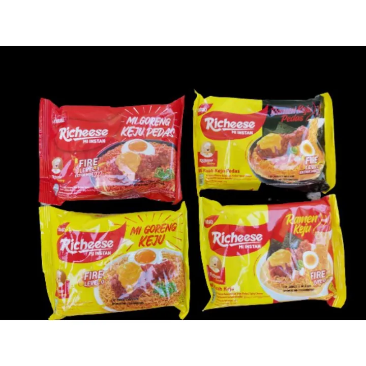 Mie Goreng keju Richeese Mi Kuah Ramen Nabati Level 0-3 | Lazada Indonesia