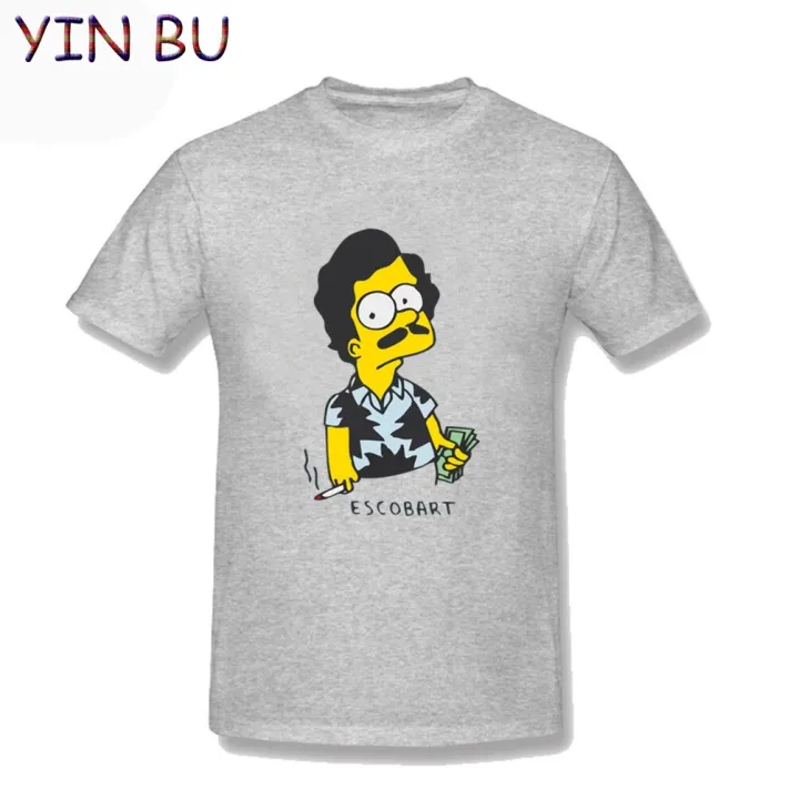 Pablo Escobar Narco Colombia Cocain Cartel Cartoon Retro Mens Tshirt ...