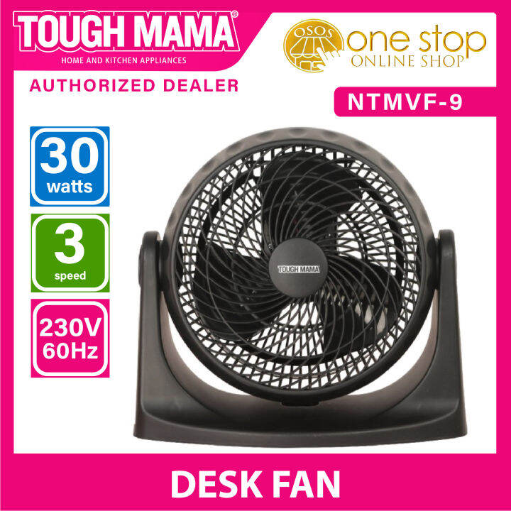 Tough Mama Original 3 Speed Velocity Fan Desk Fan Electric Fan NTMVF-9 ...