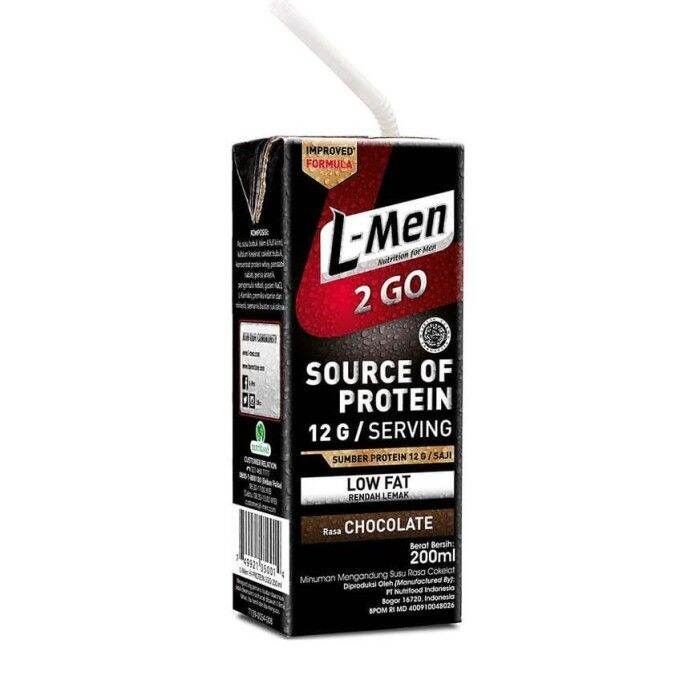 L-men susu UHT whey protein 2 go chocolate 200 ml | Lazada Indonesia