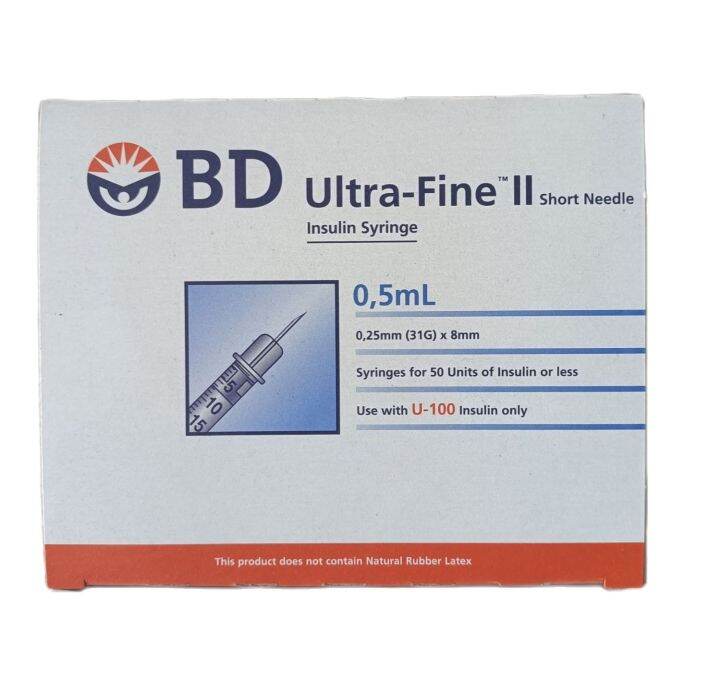 BD Ultra-Fine Needle Insulin Syringe 0.5ml (31G) 100Pcs | Lazada PH