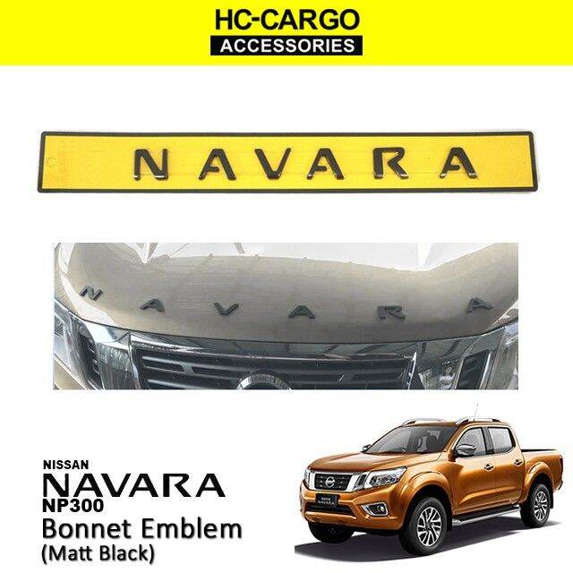 Nissan Navara Bonnet wording Emblem Logo 3D - Bonnet Emblem Logo (Matt ...