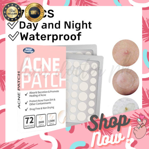 EFFECTIVE Waterproof Acne Pimple Patches 72PCS Hydrocolloid Stickers ...