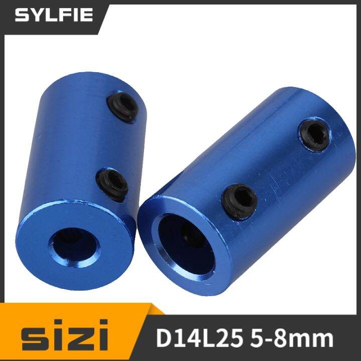 2 x Motor Gear Alum Shaft Connector Solid Rigid Coupling Coupler 5mm x ...